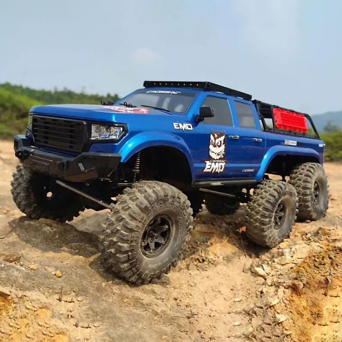 wheelfun CROSSRC 6WD RC Off-Road Truck Pickup 1/10 6X6 AT6 Remote Control Electric Climbing Cars Rock Crawler 2Speed Gearbox Motor ESC Servo Light Hobby Grade Pickup for Adults