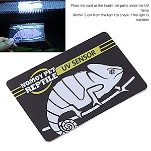 HEEPDD 5Pcs Quick Test UVB Sensor Cards, Reptile UV Tester Heating Lamp Photochromic UVB Card Indicator for UVA UVB Reptile Bulb Light Lamp