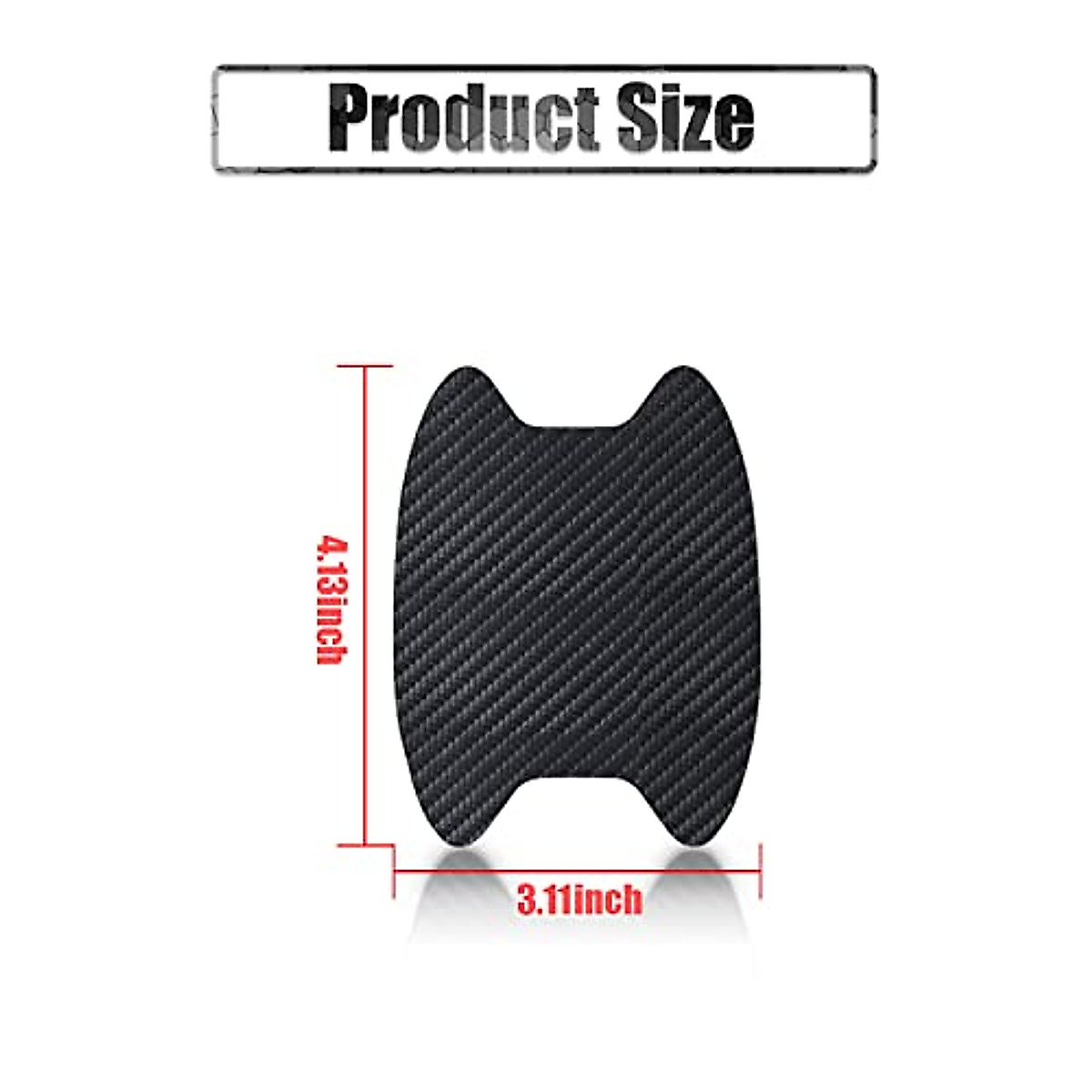 cueclue 4 Pack Car Door Handle Sticker, Carbon Fiber Anti-Scratches Protective Films, Car Door Scratches Protector, Door Handle Side Sticker, Auto Universal Door Handle Decoration Sticker (Black)