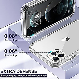 DorisMax iPhone 12 Pro Max Case,with [2 x Glass Screen Protector],Crystal Clear TPU Cover+Hard PC Bumper,Military Grade Shockproof Protective Phone Case for Apple iPhone 12 Pro Max 6.7" Clear