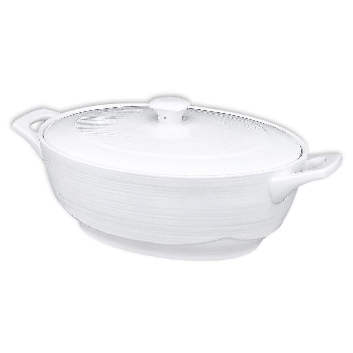 jinsongdafa Casserole Dish with Lids,1.9 Quart French White Ceramic Tureens, 12.1x7.3 Baking Dish, Serving Tureen Soup, for Casseroles, Lasagna Cookware Set, Microwave, Oven Safe