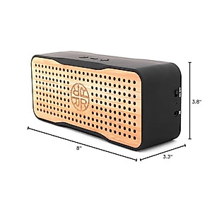 Reveal Solar Speaker, Portable Wireless Bluetooth Bamboo Speaker & Phone Charger Eco-Friendly Bamboo Wood Design
