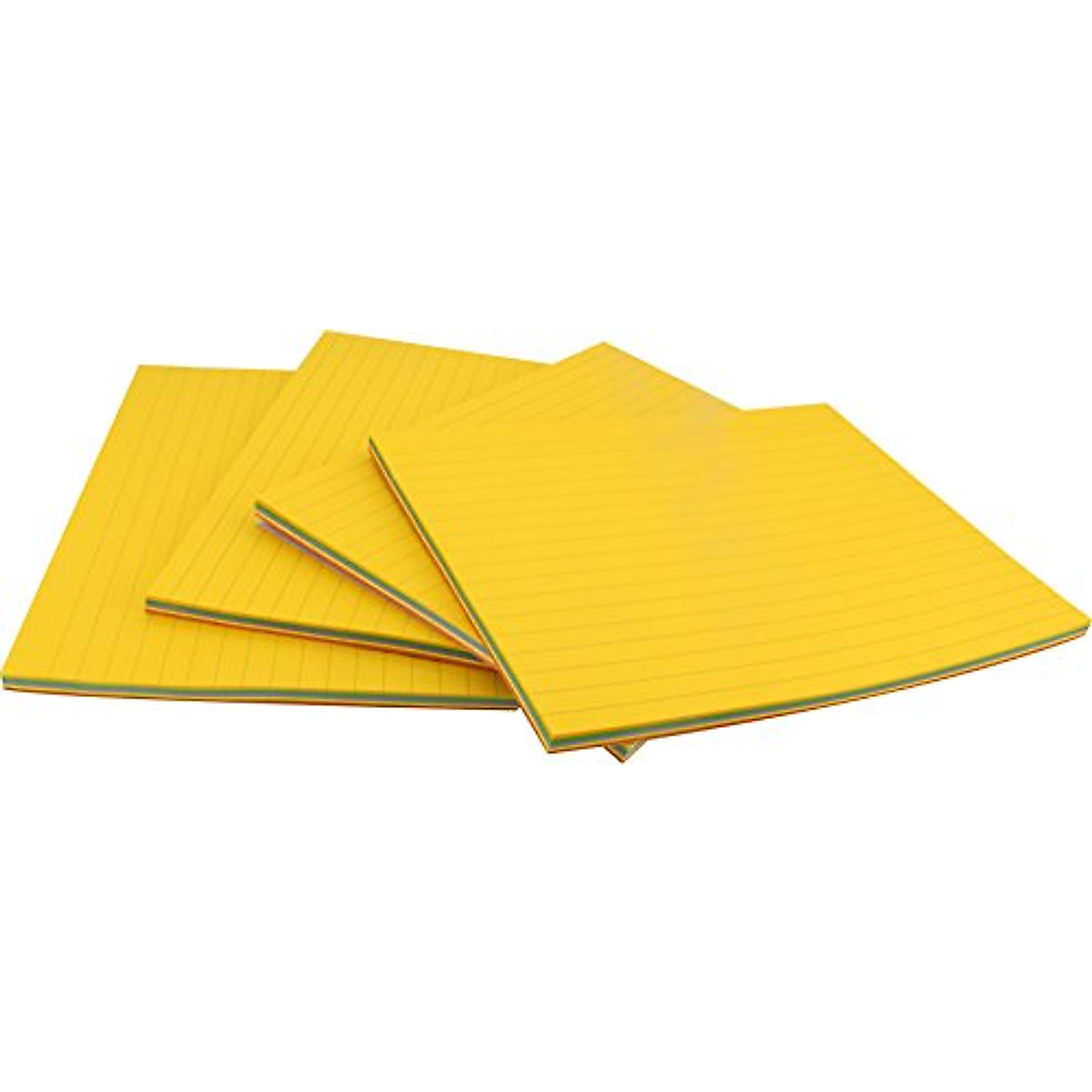 4A Super Sticky,6 x 8 Inches,Extra Bright Color Assorted,Lined,Self-Stick Notes,50 Sheets/Pad,4 Pads/Pack,200 Sheets/Pack,4A 608S-Lx4