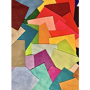 Felt Sheets - Multi Color Variety Pack - 40 Pieces - 15 cm x 15 cm (6 inches x 6 inches) - Felt Pieces - Felt Squares - 1.4mm Thickness - Soft Felt - DIY Fabric Squares