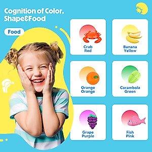 BELLOCHIDDO Kids Play Food - 70PCS Pretend Plastic Fruits & Vegetables & Kitchen Accessories with Basket, Cutting Food Toys for Toddlers - Toy Food Educational Gifts for Girls Boys