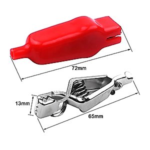 ATOPLEE 20PCS Alligator Clips Electrical,20A Insulated Spring Loaded Alligator Clamps,Truck Car Battery Heavy Duty Alligator Clips for Electrical Testing, Circuit Connection, Experiment