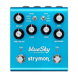 Strymon blueSky V2 Guitar Effects Pedal with Studio Quality Plate, Room and Spring Reverbs, for Electric and Acoustic Guitar, Synths, Vocals and Keyboards