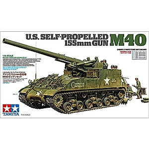 Tamiya Models U.S. Self-Propelled 155Mm Gun M40 1/35 Toy, Beige