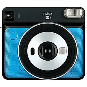 Fujifilm Instax Square SQ6 - Instant Film Camera - (Metallic Blue, Base)