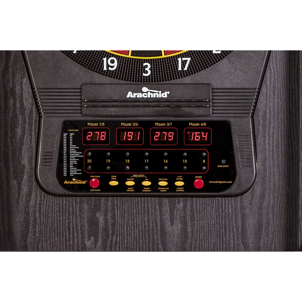 Arachnid Cricket Pro 650 Standing Electronic Dartboard Black