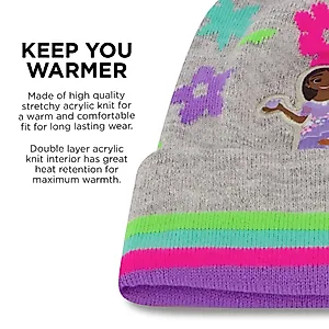 Disney Girls Toddler Winter Hat and Mittens Set Ages 2-4 Or Encanto Hat and Kids Gloves Set for Ages 4-7