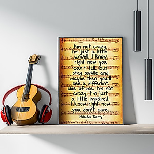 I'm Not Crazy - Motivational Wall Decor, A Present Inspirational Wall Art, Perfect for Living Room Wall Decor, Transform your Home, Office, or Bedroom with lyrical Masterpiece, Unframed - 8x10