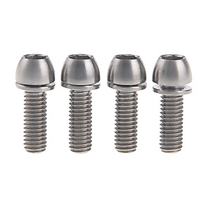 Wanyifa Titanium Gr5 M6x18mm Ball Allen Head Bolt with Washer for Bicycle Disc Brake Caliper Pack of 4
