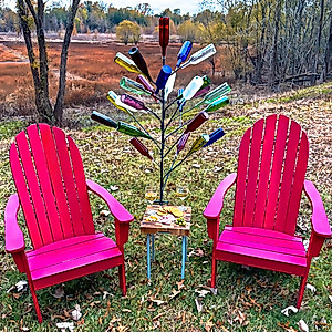 The Big Daddy Bottle Tree | Outside Yard Garden Decor | No Assembly Required | Displays 25 Bottles | 5 ft (60") Tall | Heavy Duty Welded Solid Raw Steel | Unpainted | Made in Mississippi USA