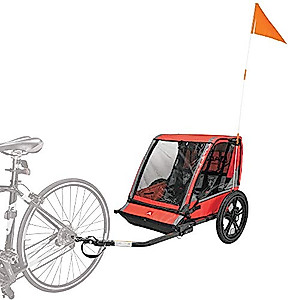 Allen Sports Hi-Viz 2-Child Bicycle Trailer, Model ET2-R, Red