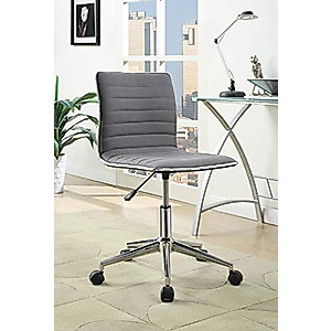 Coaster Furniture Adjustable Height Office Chair Grey and Chrome 800727