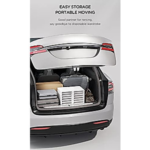 Tinure Portable Cube Wardrobe, Foldable Wardrobe Closet Clothes Organiser, 6/8/10/12/15 Storage Cubes, Magnet Doors, Odorless Material, Stable Structure, Easy Assemble，White (W15-D11-H2)