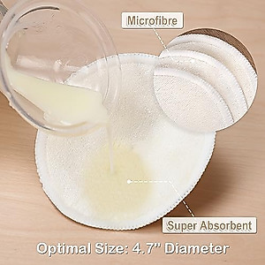 haakaa Reusable Nursing Pads Washable Breast Pads for Leaking Milk Nipple Pads Breast Feeding Essentials with Wash Bag, 8 Pack