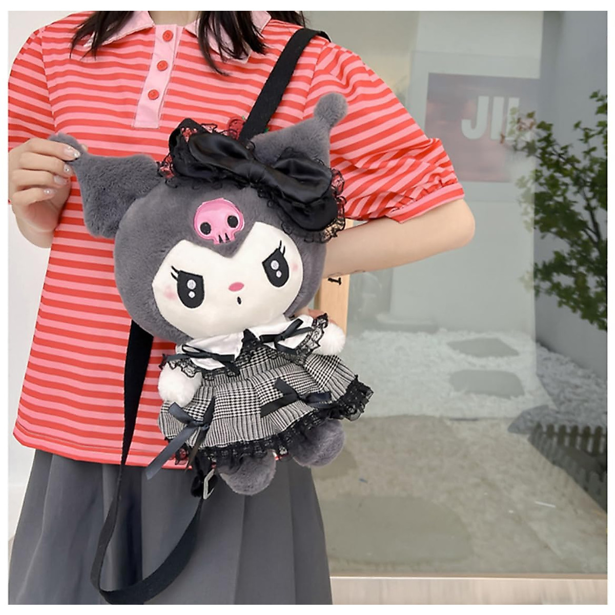 Mxcostume Cute Cartoon Plush Kuromi Backpack Anime Kawaii Bag (Style-4), One Szie