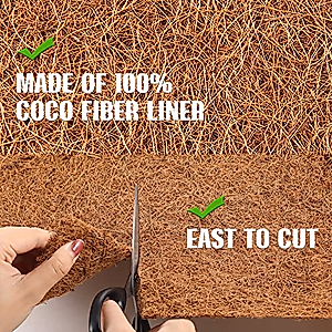 3 Pieces Coconut Plant Liner Roll Natural Coconut Liner Roll Coconut Coir Liner Sheets Reusable Coconut Fiber Mat Replacement Basket for Planter Window Box Flower Basket Garden Decor (12 x 79 Inch)