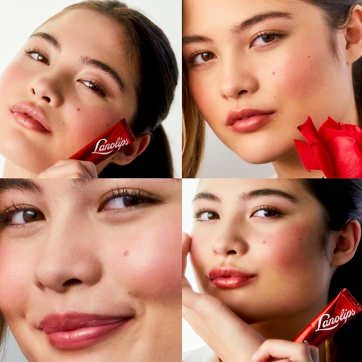 Lanolips Rose Gold 101 Ointment - Natural Lanolin Moisturizer with Blush Color Tints for Lips + Cheeks - Long Lasting Hydrating Balm + Tint - Clean, Cruelty-Free (9g)