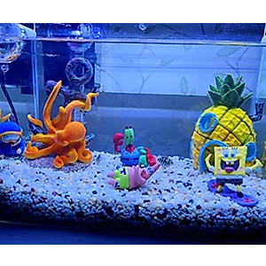 KOWVOWZ Octopus Sea Monster Fish Tank Decorations, Hand Painted Aquarium Decorations, Loved by Children, Underwater World Landscape Fish Tank Accessories, Orange (mirror series)