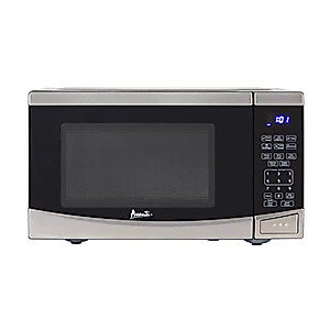 Avanti MT09V3S Microwave Oven 900-Watts Compact with 10 Power Levels and 6 Pre Cooking Settings, Speed Defrost, Electronic Control Panel and Glass Turntable, 0.9 cubic feet, Stainless Steel