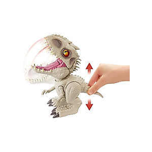 Mattel Jurassic World Toys Camp Cretaceous Feeding Frenzy Indominus Rex Interactive Dinosaur, Bite Reflex, Toy Ribs, Lights & Sounds, Authentic Detail, Ages 4 Old & Up [Amazon Exclusive]