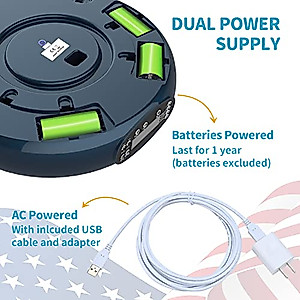 ORSDA Automatic Cat Feeder Wet Food/Dry Food, 5 Meal Timed Pet Feeder Easily Programmable & Voice Recorder & Easy to Clean, Dual Power Supply Auto Feeder for Cats/Small Dogs, for Weekend Trip Blue