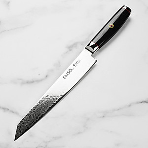 Enso SG2 Slicing Knife - Made in Japan - 101 Layer Stainless Damascus, 9"