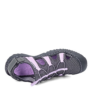 JBU by Jambu Women's Thunder Water Ready Fisherman Sandal, Grey/Lilac, 8.5 Medium US