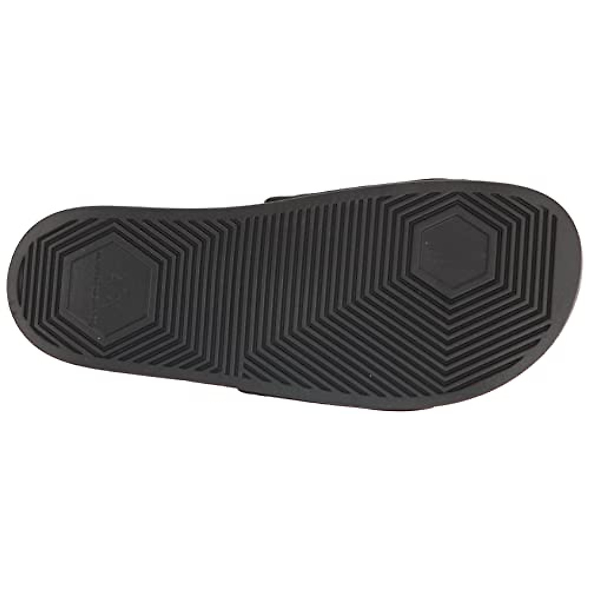 A|X ARMANI EXCHANGE Men's Mesh Rubber Logo Pool Slide Sandal, Black+Black, 7