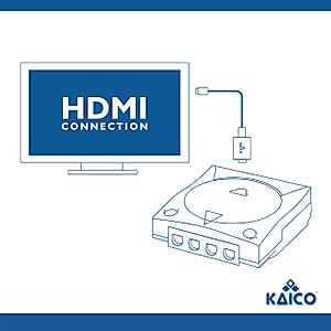 Kaico Sega Dreamcast HDMI Converter - Simple Plug and Play HDMI Converter for Sega Dreamcast Sega Dreamcast VGA Cable to Dreamcast HDMI - The Best Sega Dreamcast AV Cable