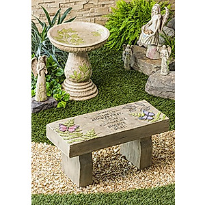 New Creative Those We Love Memorial Outdoor Garden Bench | Butterflies & Ferns | Furniture for Patio Porch Lawn Park Deck Gravesite | Loss of Loved One | Pet Dog Cat