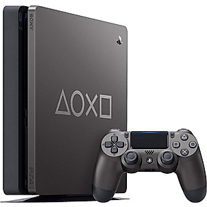 Playstation 4 Slim 2TB SSD Limited Edition Days of Play Steel Black Console with Controller Bundle Enhanced with Fast Solid State Drive (Renewed)