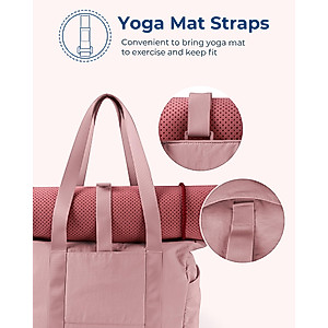 BAGSMART Tote Bag for Women with Zipper, Gym Bag with Compartments, Work Nurse Dance Yoga Handbag for Sport, Travel