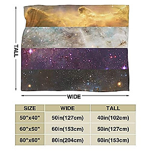 heigudan Nonbinary Galaxy Pride Flag Blanket Soft Throw for All Seasons Couch Bed Sofa Luxurious Warm and Cozy 60 x 80 Inch