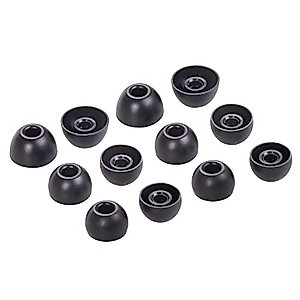 6 Pairs Replacement Earbuds Tips Silicone Eartips Set for Beats Fit Pro Buds Headphones Wireless Fit in Case Ear Tips (Black)