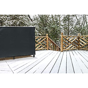 Pilgrim Home and Hearth Pro 48" Outdoor Firewood Rack Log Holder with Cover, Durable Black Powder Coat