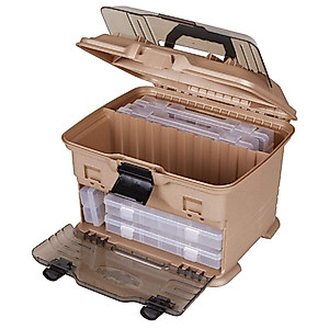 Flambeau Outdoors T4 Smoke Multiloader, Portable Fishing & Tackle Storage Box, Gold/Black
