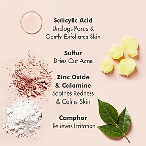 Ebanel Acne Drying Lotion, Overnight Salicylic Acid and Sulfur Cystic Acne Spot Treatment for Face and Body, Pimple Cream Spot Treatment, Dries Out Pimples, Cysts, Blemishes, Zits, and Clogged Pores