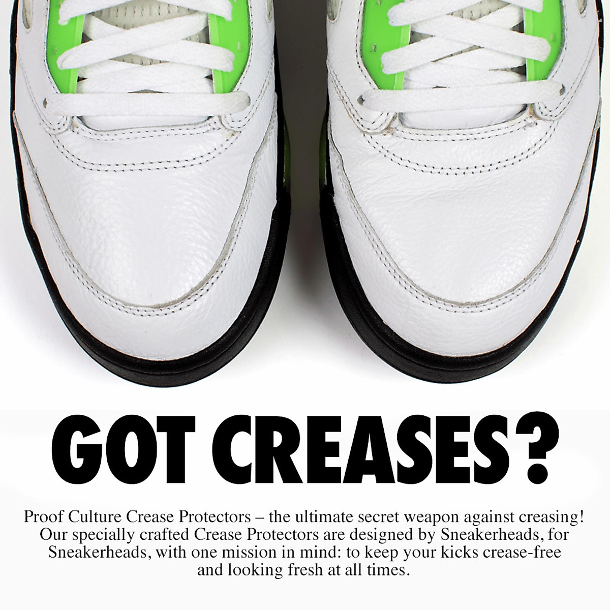 Crease Protectors for Sneakers - Anti-Wrinkle Crease Guards, Shoe Protectors for Nike, Air Jordan, Dunks, AF1 and More - Comfortable, Soft & Breathable Shoe Crease Preventer, Toe Protector