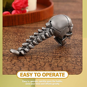 Gadpiparty Beer Bottle Opener Halloween Skull Head Bottle Opener Skeleton Bottle Opener Keychain Beverage Bottle Opener for Decor