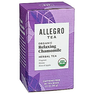 Allegro Tea, Organic Relaxing Chamomile Tea Bags, 20 ct