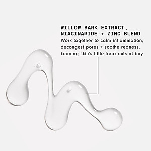 Versed Just Breathe Clarifying Facial Serum - Blend of Antioxidants, Niacinamide, White Willow and Zinc Helps Reduce Blemishes, Decongest Pores and Soothe Redness - Vegan Acne Serum (1 fl oz)