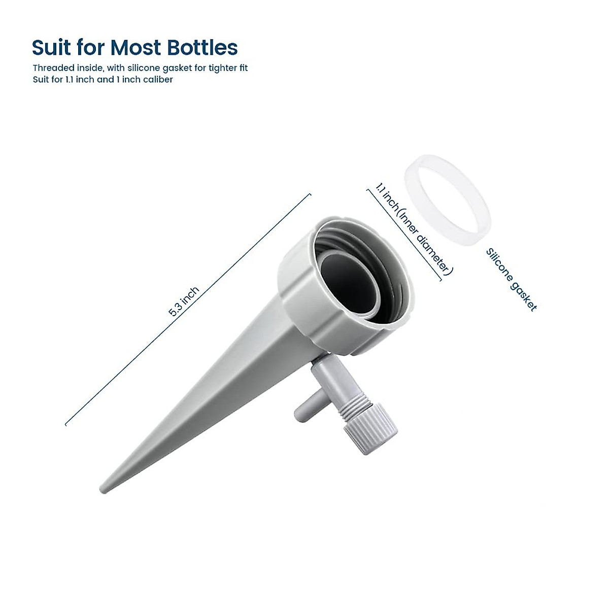 eusbon 18PCS Plant Self-Water Spikes Watering Devices, Adjustable Watering System with Control Valve Switch for Indoor Outdoor Plants Vegetables