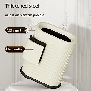 IVTUVTI Slim Bathroom Trash Can, 1.6 Gallon Garbage Can with Inner Barrel, Small Stainless Steel Wastebasket, Garbage Container Bin Waste Bin for Kitchen, Home, Office, Bedroom