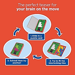 Ubongo The Brain Game to Go | Thames & Kosmos | Fast-Paced, Addictive, and Easy-to-Learn | Convenient Self Contained Carrying Case | Solo Geometric Puzzle Game | for Ages 8 and Up