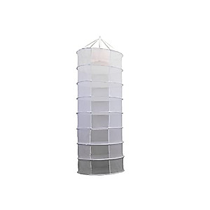Viagrow Dry Net Hanging Herb Drying Rack, 8 Layer, 2FT x 5FT, 8 Layer (White, 8-Rack)