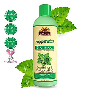 OKAY PEPPERMINT Soothing and Invigorating SHAMPOO 12oz / 355ml